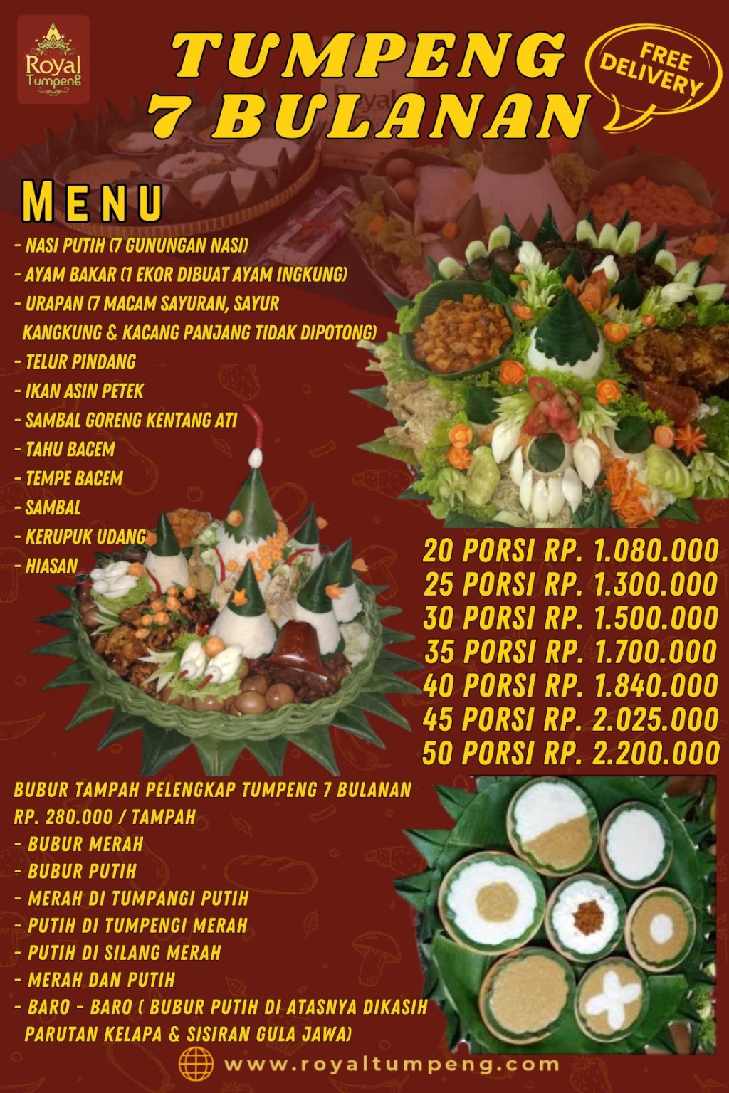 Syukuran Tujuh Bulanan — Royal Tumpeng