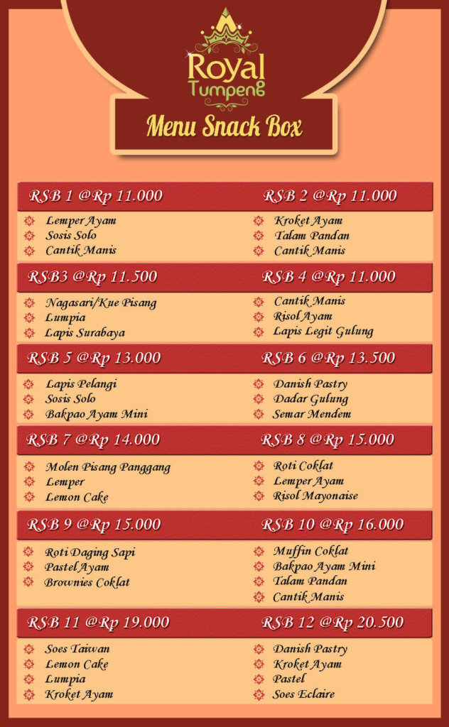 Pesan Snack Box — Royal Tumpeng