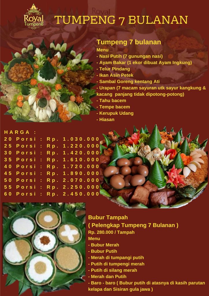Nasi Tumpeng 7 Bulanan Untuk Acara Mitoni / Selamatan — Royal Tumpeng